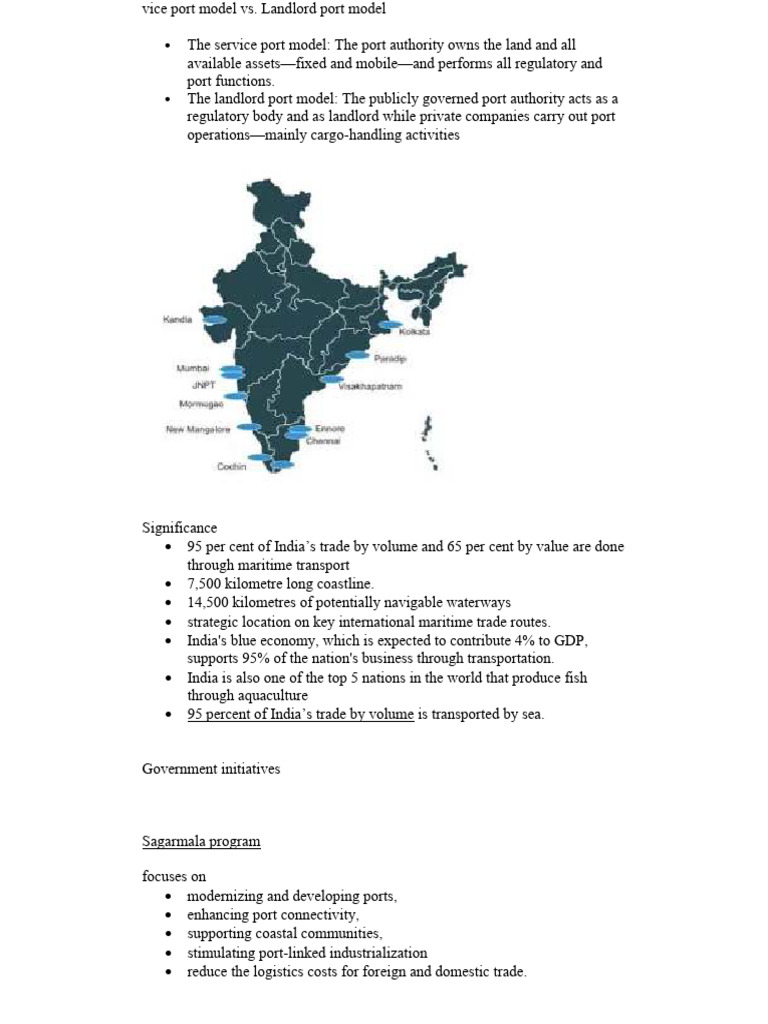 Ports and Inland Navigation | PDF | Port | River
