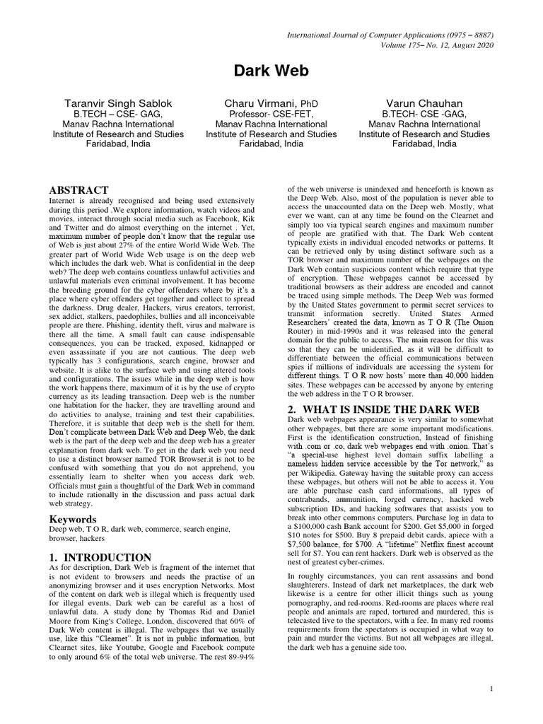 Dark_Web | PDF | World Wide Web | Internet & Web