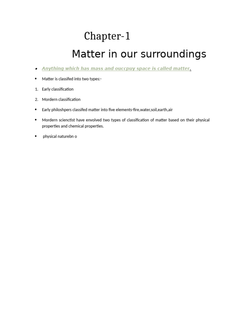 Notes Chapter 1 | PDF