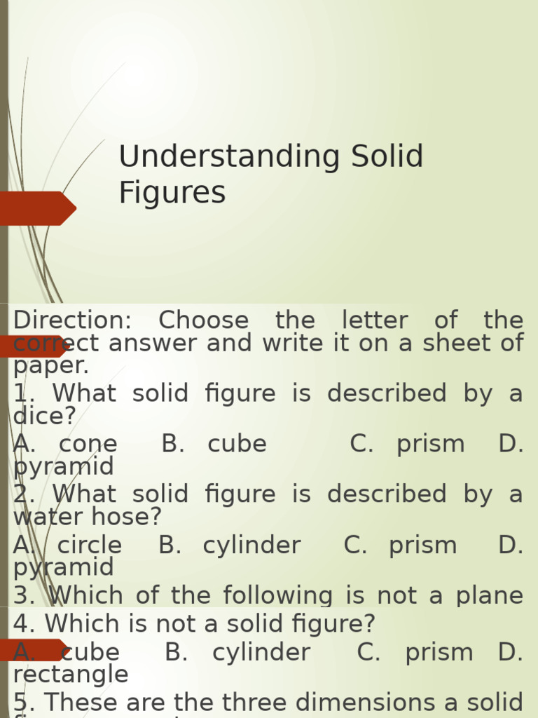 Understanding Solid Figures | PDF