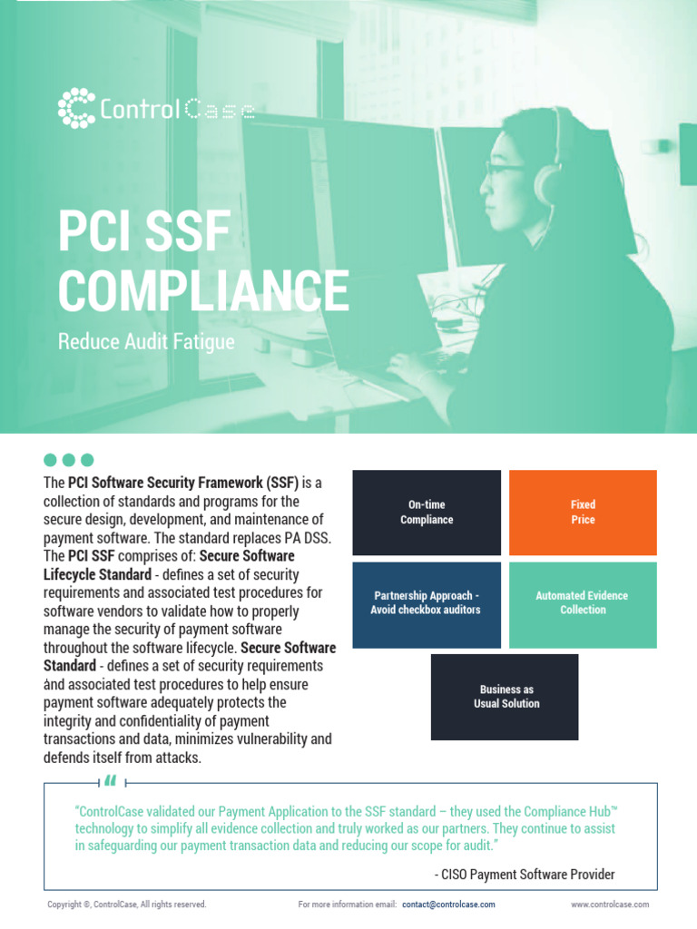 PCI-SSF-Compliance-Datasheet | PDF | Payment Card Industry Data Security Standard | Audit