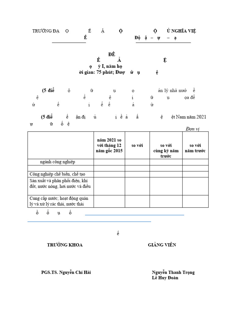 Dethicuoiky - Kinh Te Va Quan Ly Cong Nghiep - 2021.2022 - Khoa KT 1 | PDF