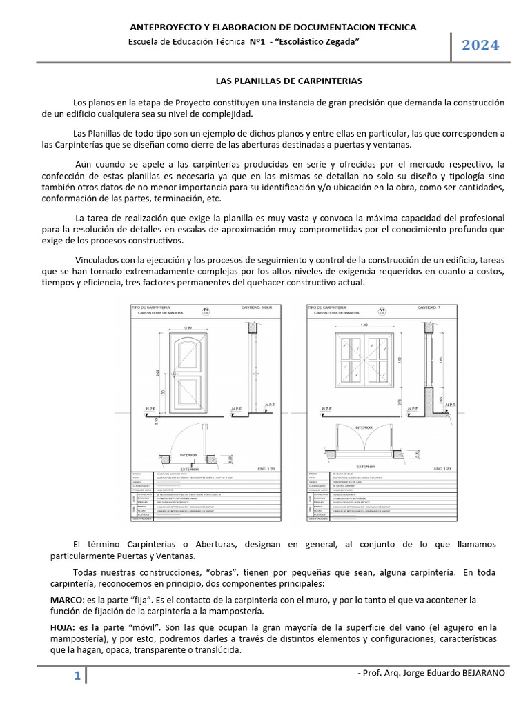 49- LAS PLANILLAS DE CARPINTERIAS | PDF | Ventana | Carpintería