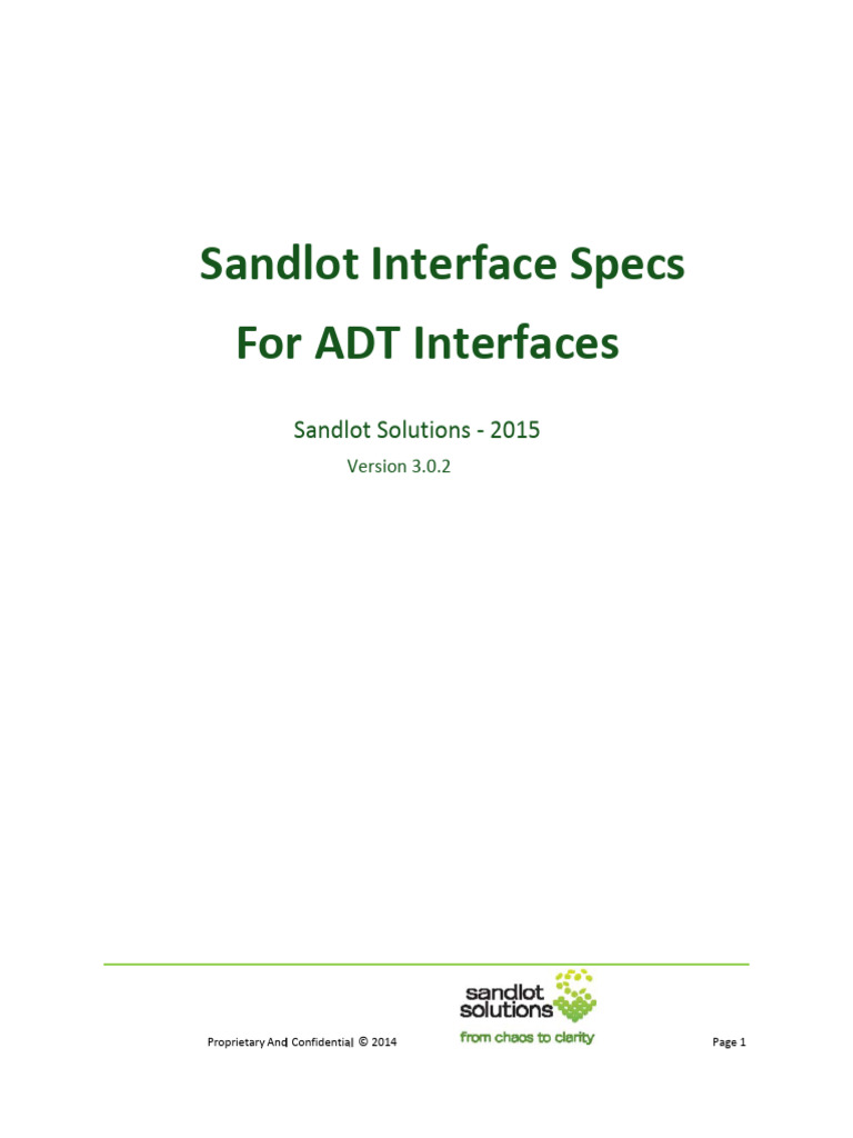 Sandlot ADT Specifications 3.0 | PDF | Character Encoding | Computing