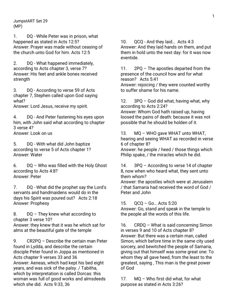 set 29 | PDF | Acts Of The Apostles | Saint Peter