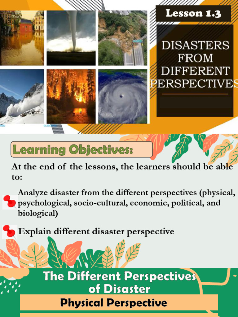 Lesson-1.3-Disaster-in-Different-Perspective | PDF | Natural Disasters ...