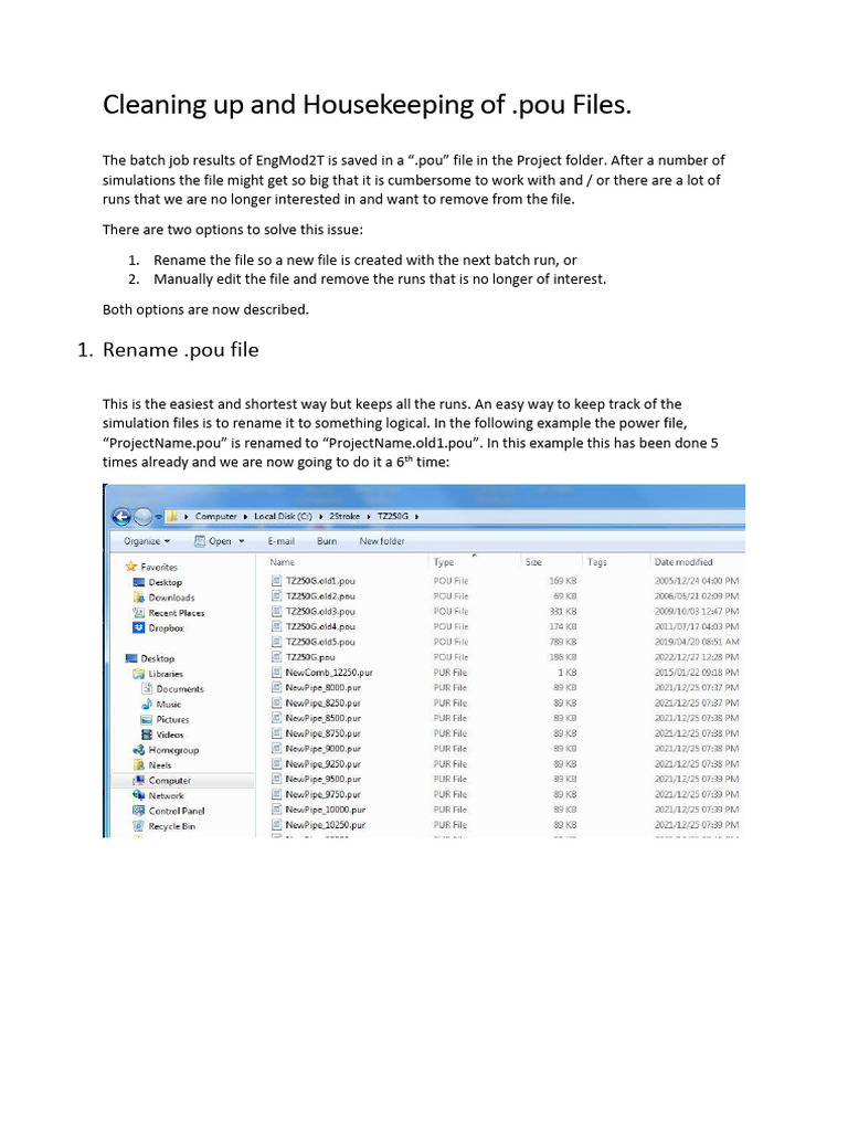 Managing .pou File Housekeeping | PDF | Computer File | Computer Keyboard