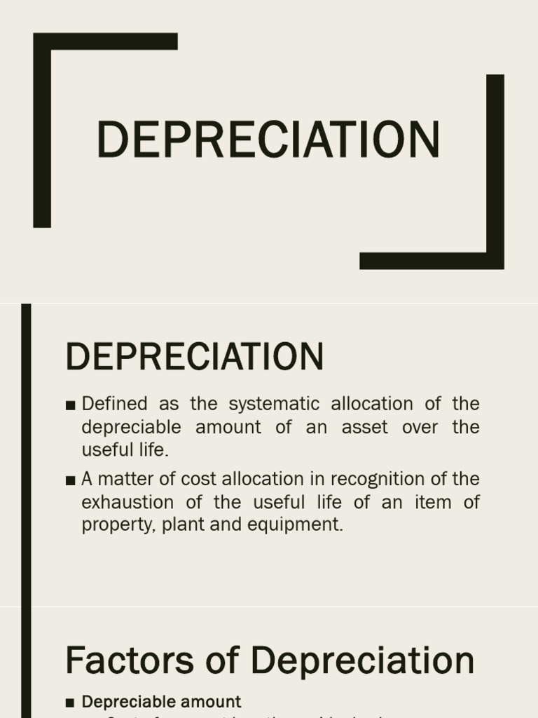 Depreciation | PDF | Depreciation | Accounting
