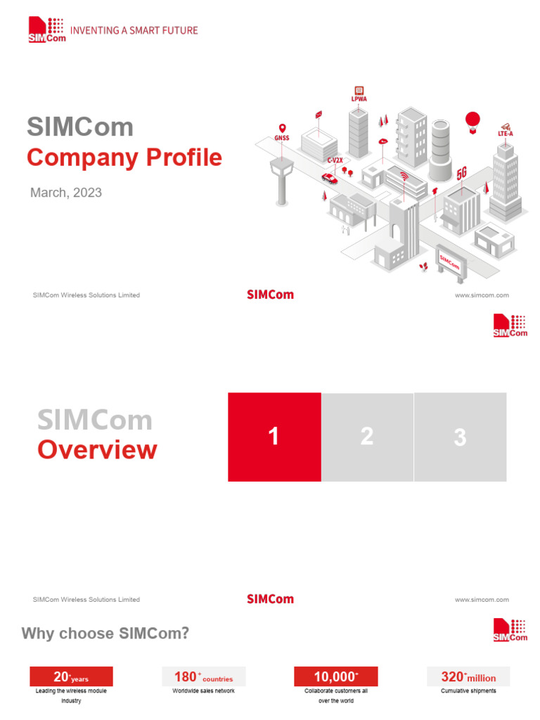 SIMCom Company Overview 2023 | PDF | 4 G | Wi Fi