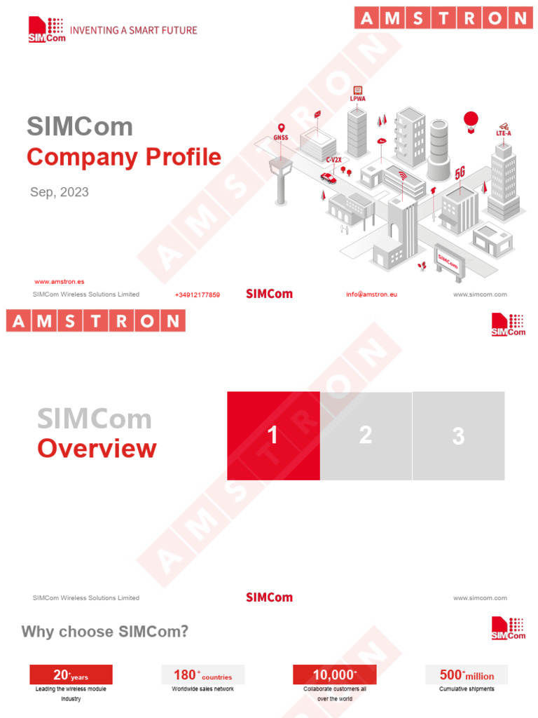 SIMCom Company Overview 202309 Amstron | PDF | Wi Fi | Lte Advanced