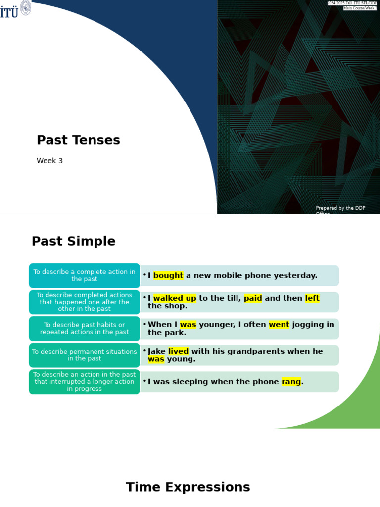 Past Tenses (with Kahoot Game) | PDF