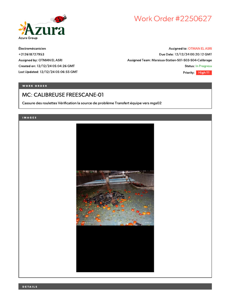 Workorder 1 | PDF