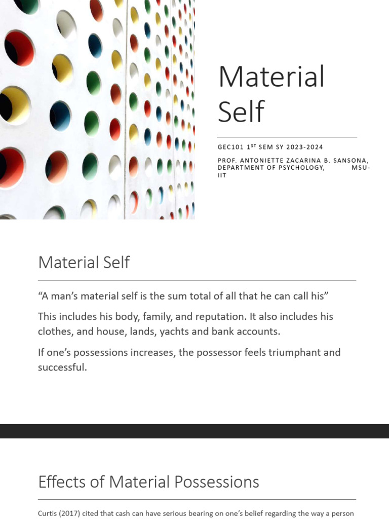 Material-Self | PDF | Pet | Self