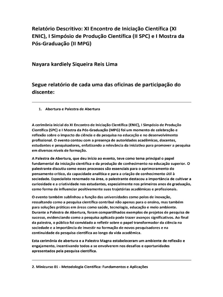 Relatório Enic | PDF