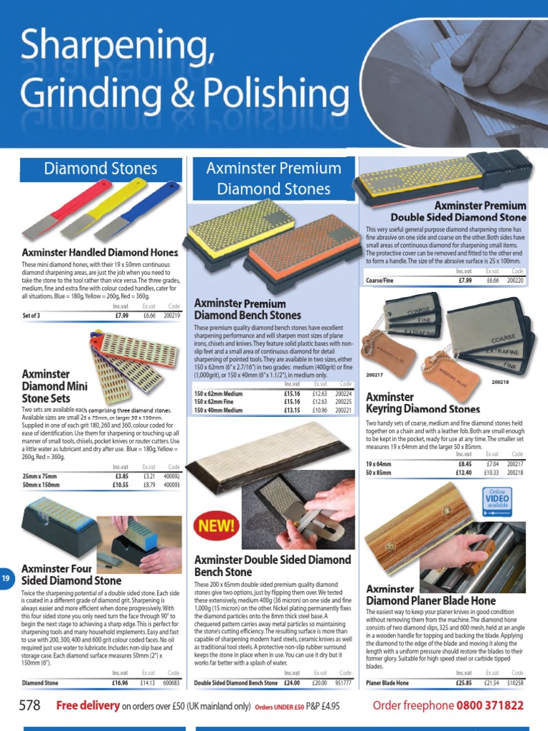 Axminster 19 - Sharpening, Grinding & Posishing - p578-p594 | PDF ...