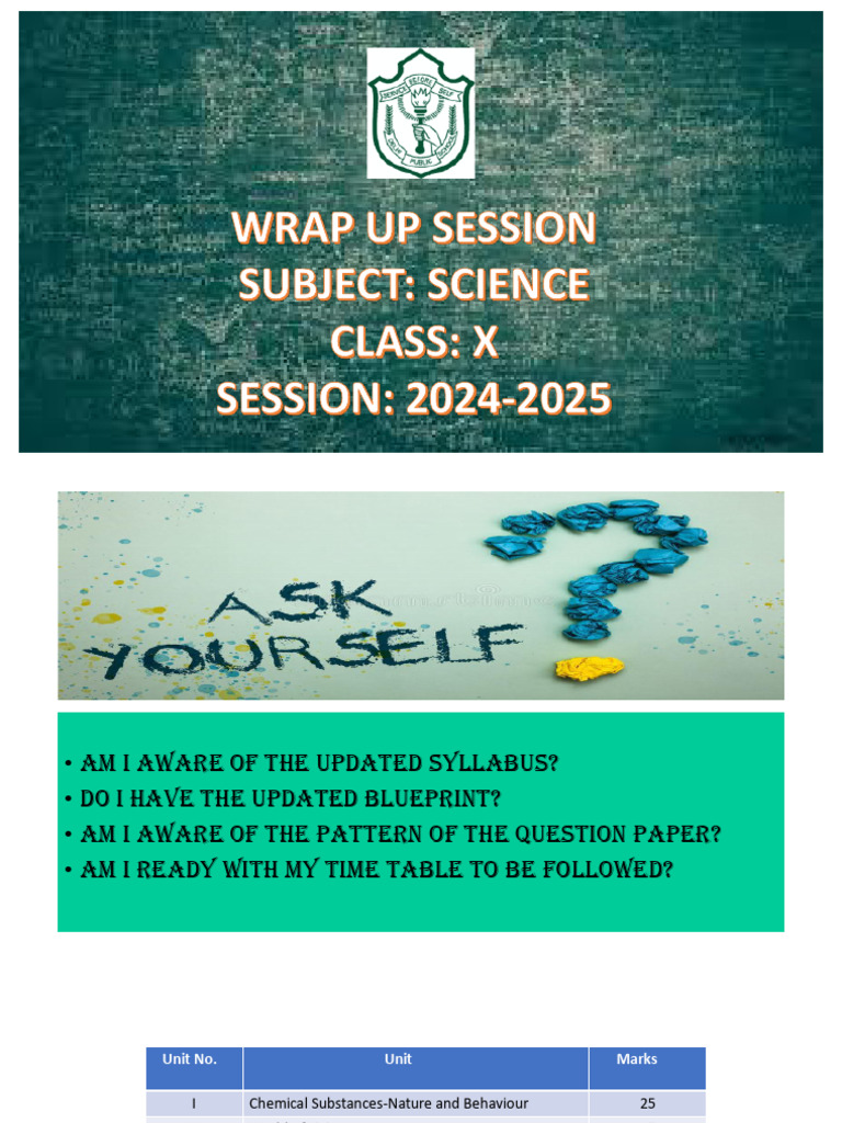 Class X Science Exam Prep Guide | PDF | Chemical Compounds | Chemistry