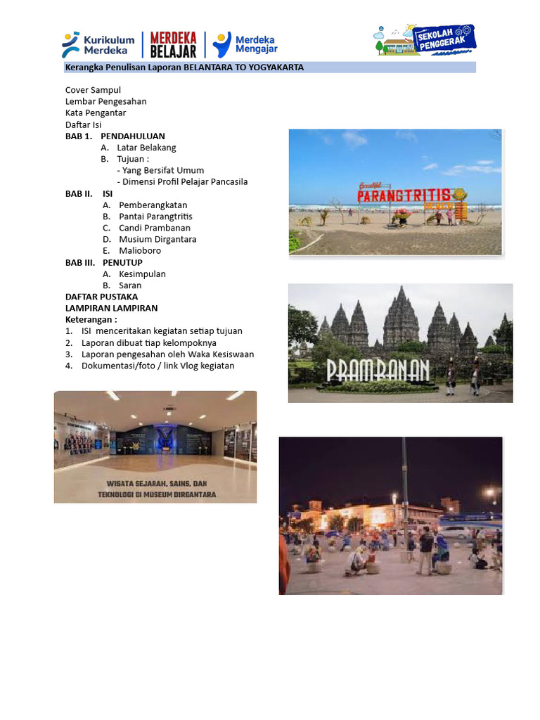 Laporan Wisata Edukasi Yogyakarta | PDF