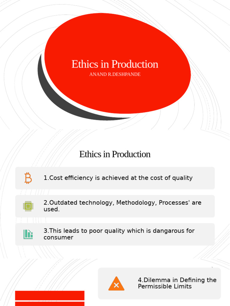 Ethics in Production | PDF