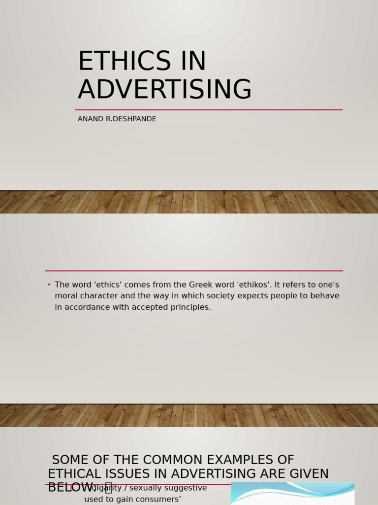Ethics in Advertising | PDF | Crimes | Crime & Violence