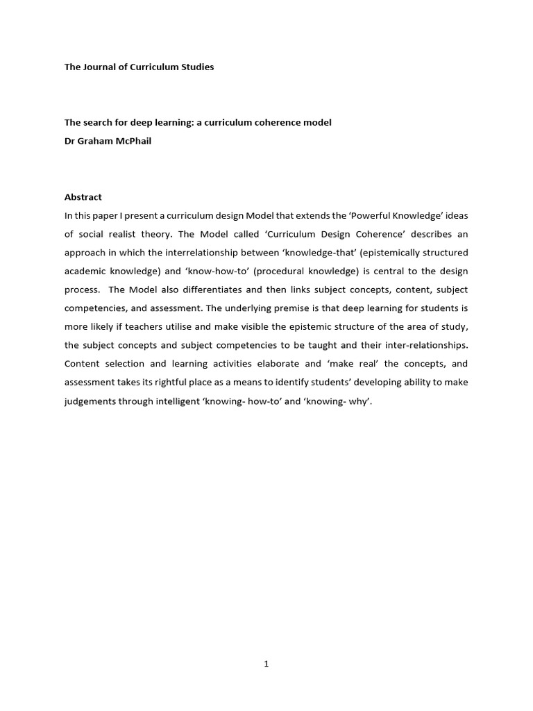 Curriculum Coherence for Educators | PDF | Epistemology | Knowledge