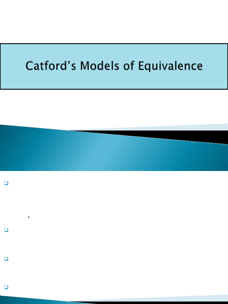 Catford Equivalence Theory | PDF | Translations | Word