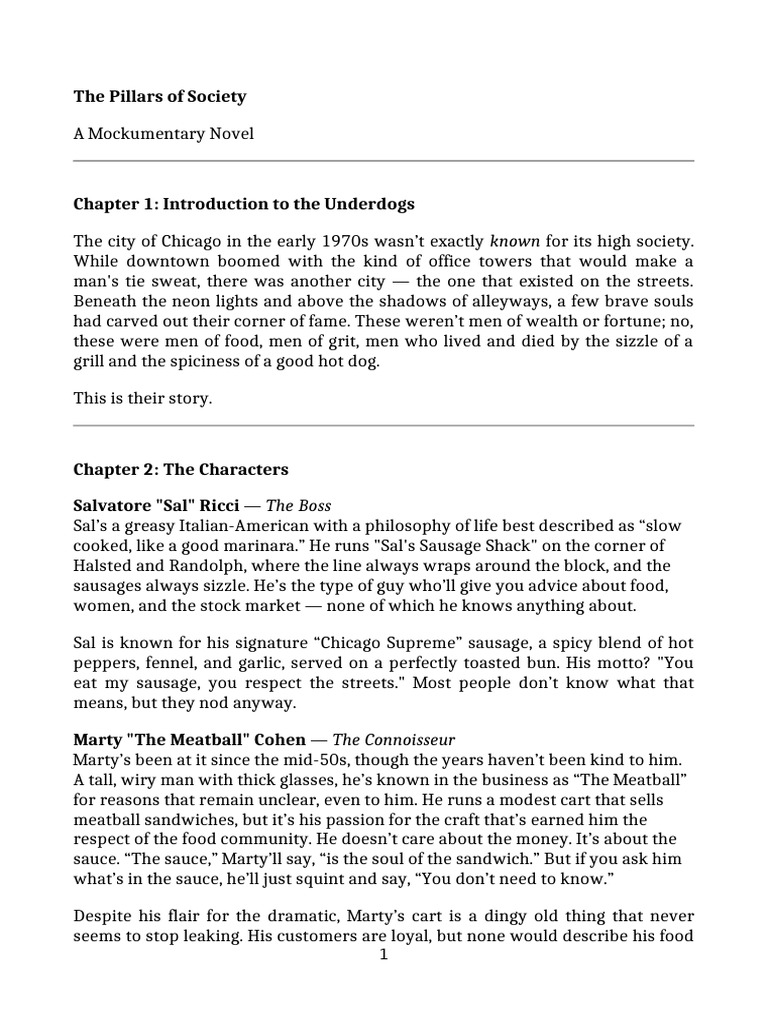 The Pillars Of Society | PDF | Foods | Cuisine