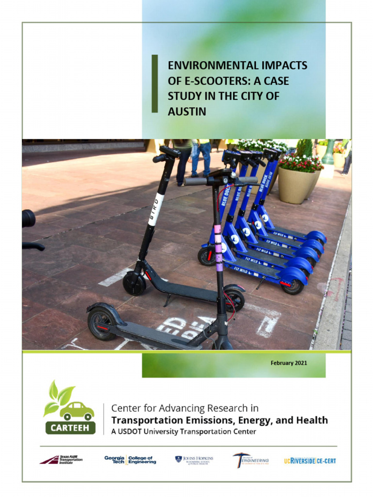 01 12 TTI Environmental Impacts of E Scooters A Case Study in The City ...