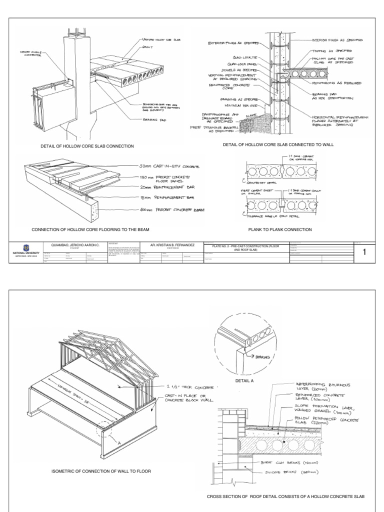 PRE-CAST CONSTRUCTION (FLOOR AND ROOF SLAB) | PDF | Building ...