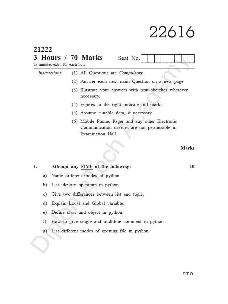 Pwp 22616 All in One (s22,w22,s23,w23,s24) Pyp-output | PDF | Python (Programming Language ...