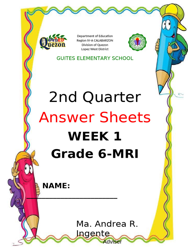 week1 ans sheet | PDF