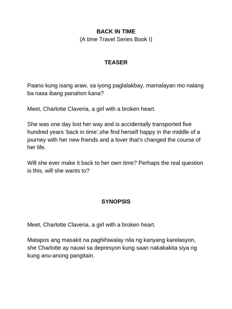 T&S - Back in Time | PDF