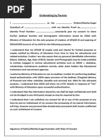 Annexure - Consent Form and Use of APAAR ID | PDF | Social Science