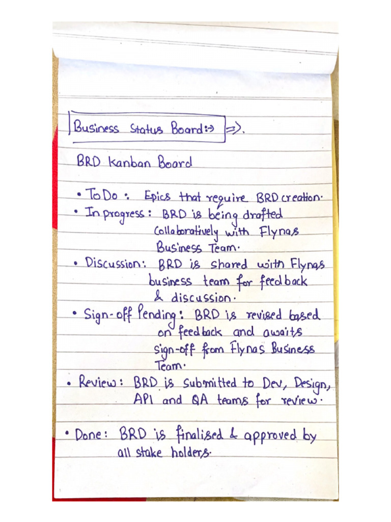 Status For BRD and Development | PDF