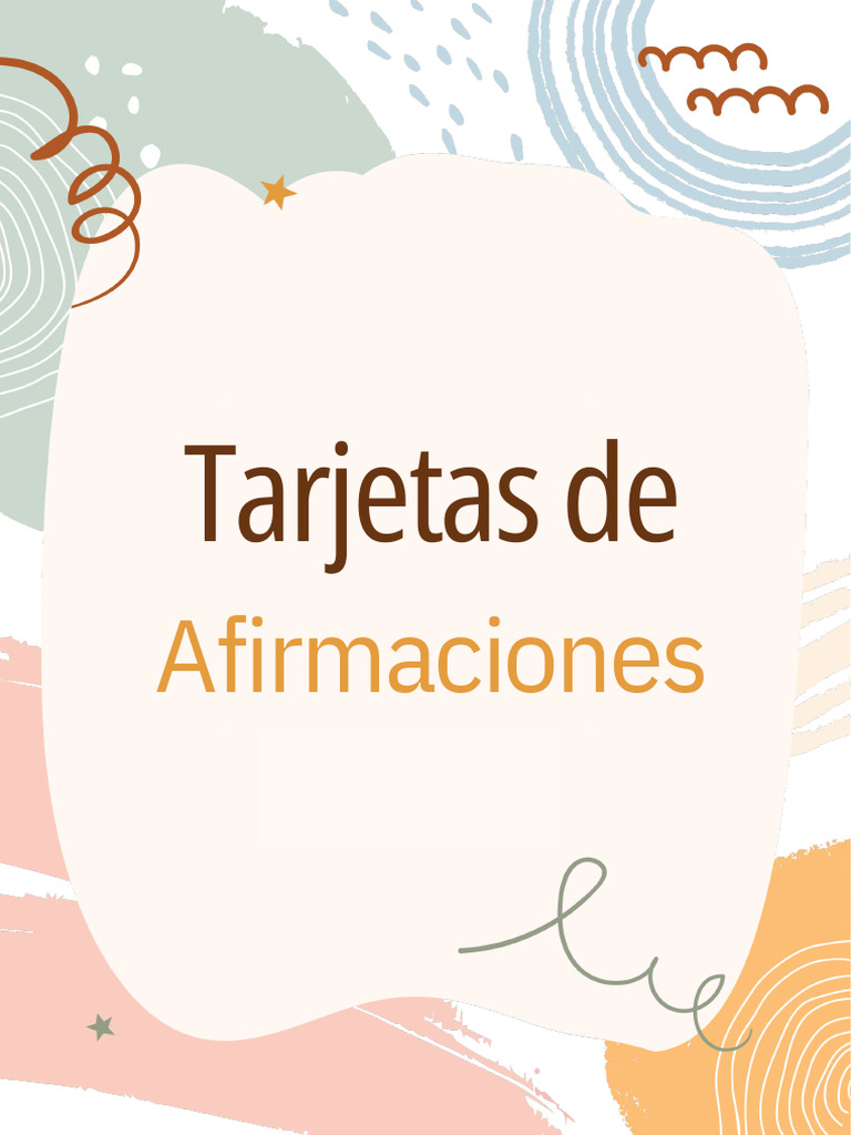 Tarjetas de Afirmaciones Positivas para Niños | PDF