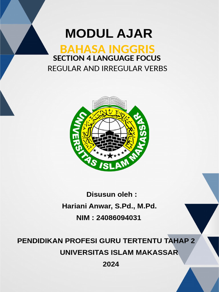 Modul Ajar Reguler and Irreguler Verb | PDF