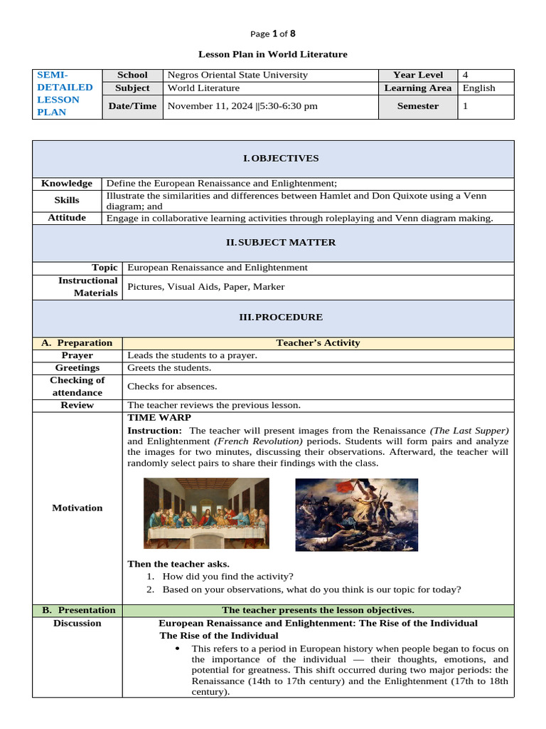 Renaissance and Enlightenment Overview | PDF | Candide | Humanism