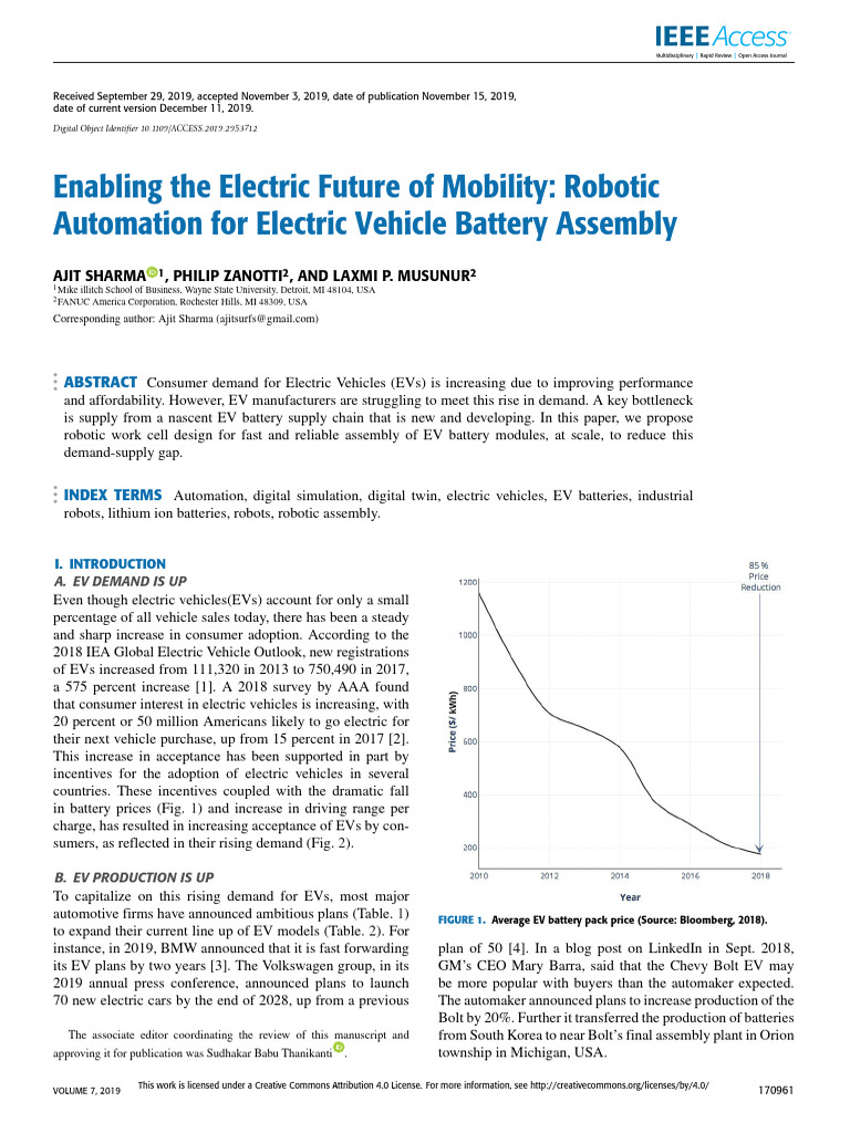 Enabling The Electric Future of Mobility Robotic Automation For ...