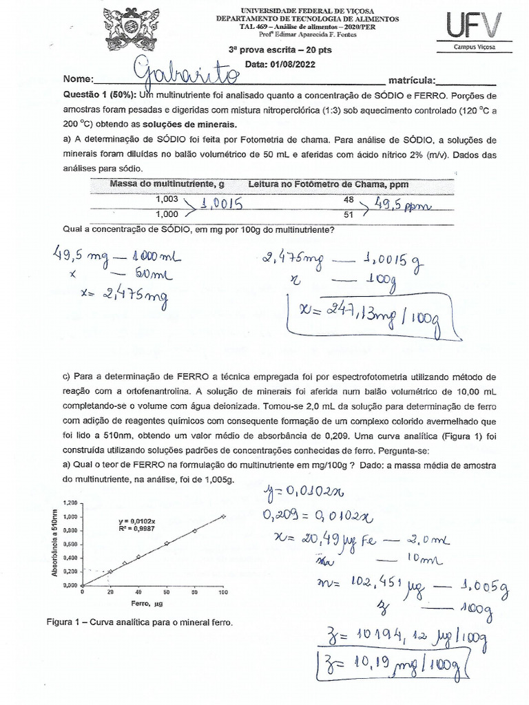 Prova P3 2022-I | PDF
