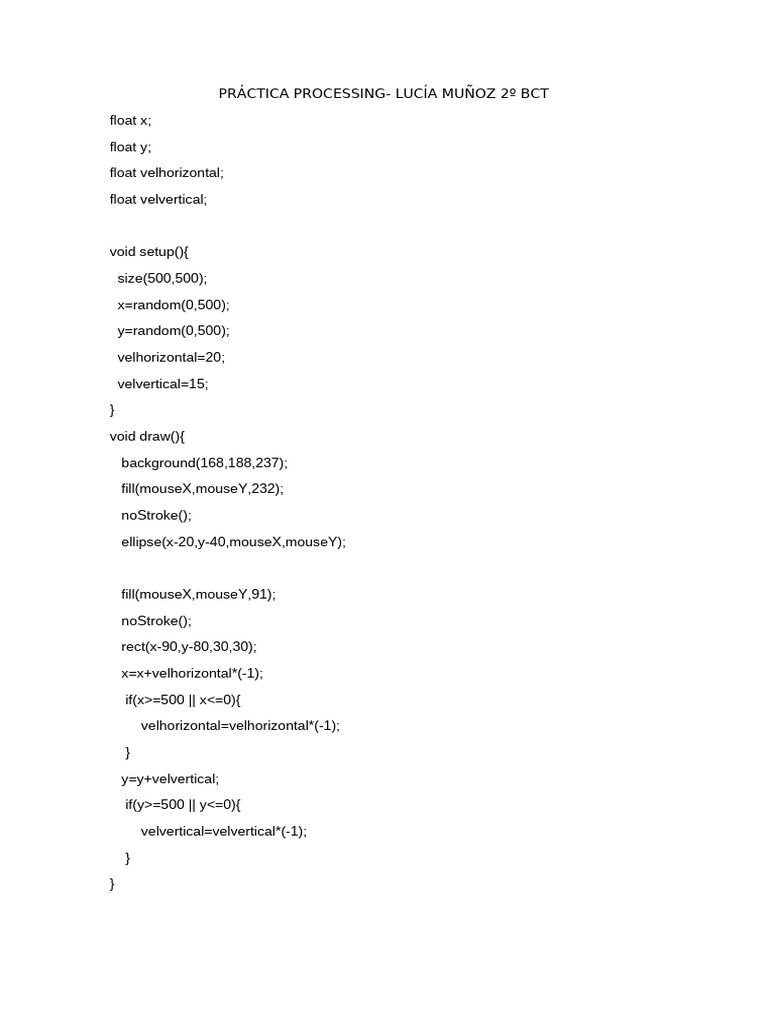 Práctica Processing | PDF
