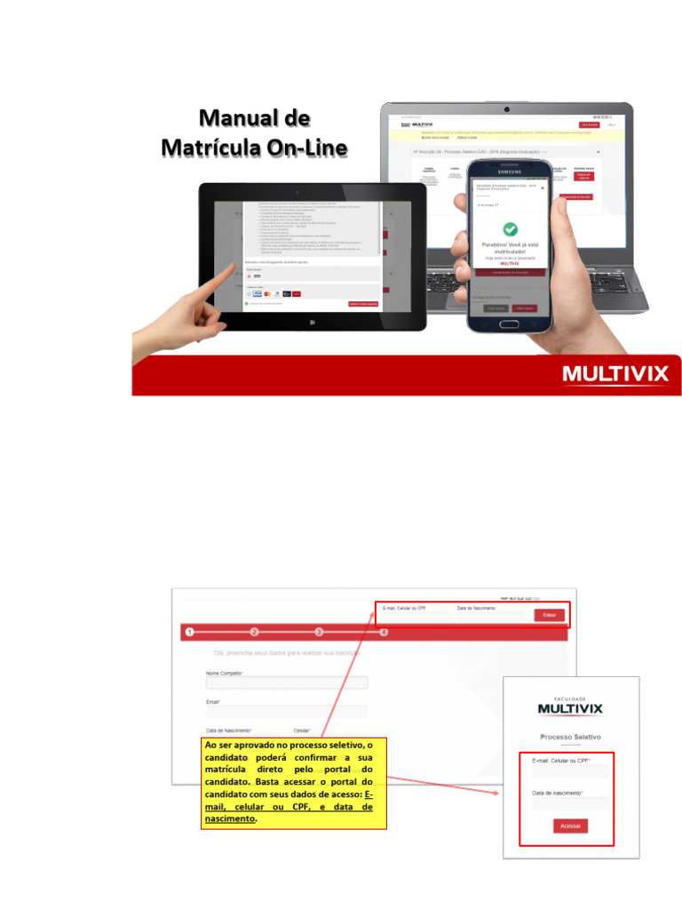 Guia de Matrícula On-Line Multivix | PDF
