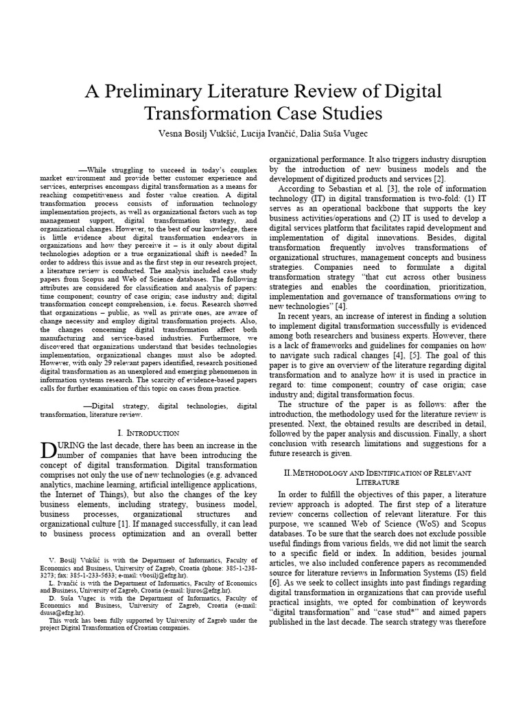 a-preliminary-literature-review-of-digital-transformation-case-studies | PDF | Methodology ...