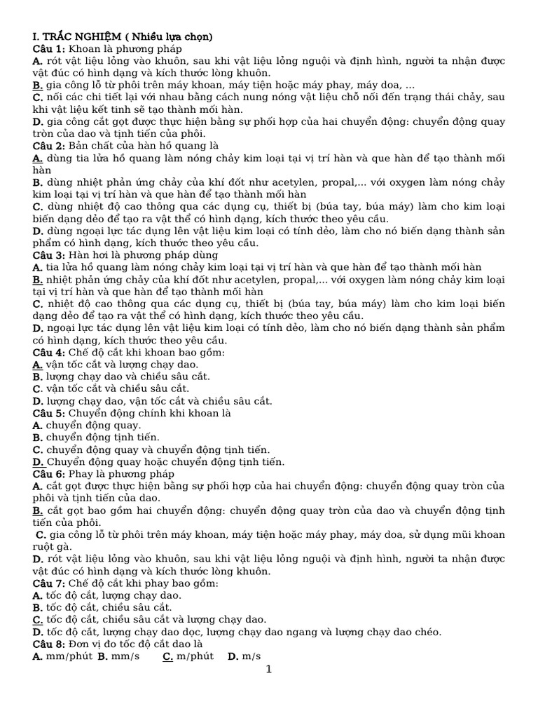 DC CÔNG NGHỆ 11B9 HK1 | PDF