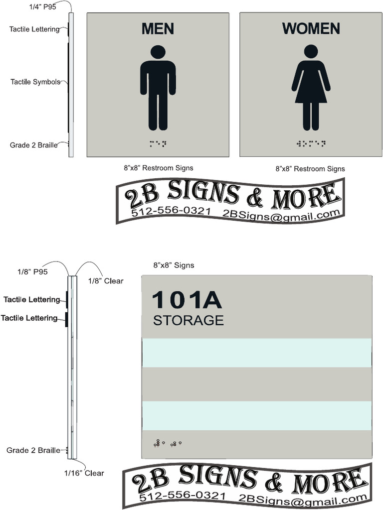 ADA Signs Sample and Information Pack 2 | PDF