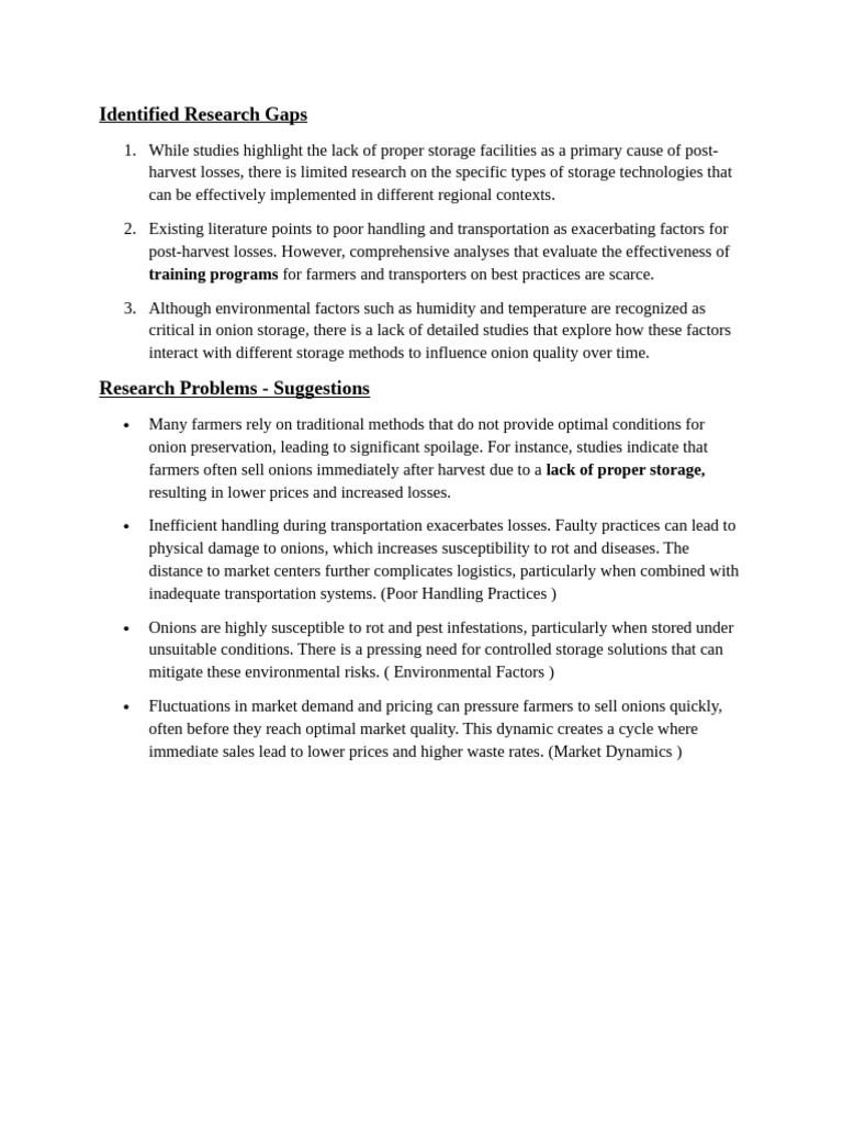 Identified Research Gaps | PDF