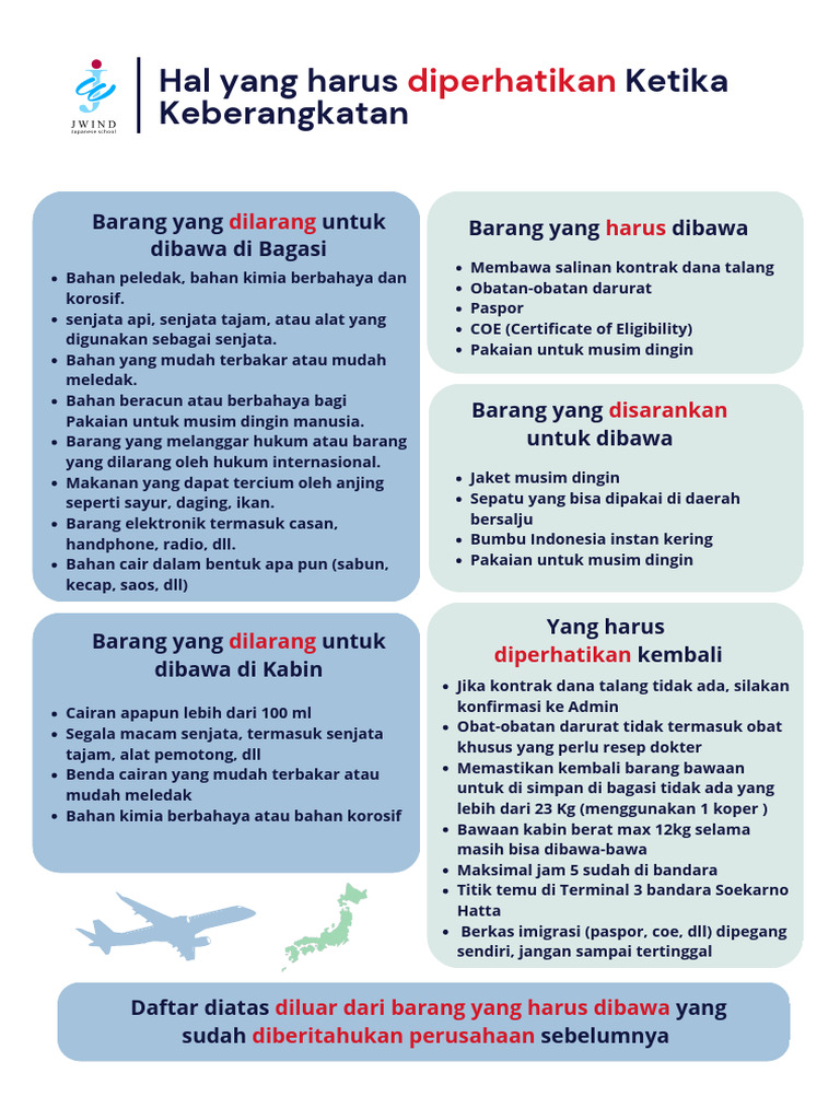 Hal Yang Harus Diperhatikan Ketika Keberangkatan | PDF