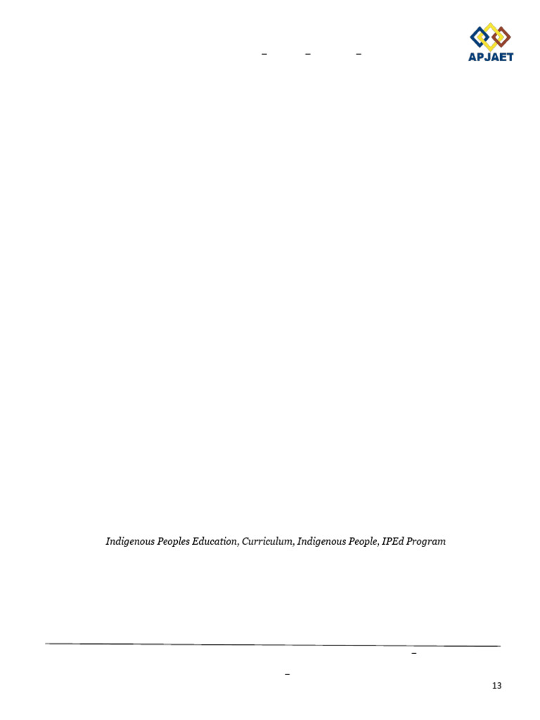 The Implementation of Indigenous Peoples Education IPED Program Towards ...