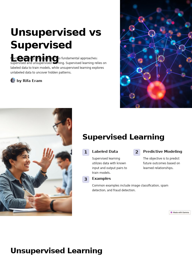 Unsupervised Vs Supervised Learning | PDF | Cluster Analysis | Image ...