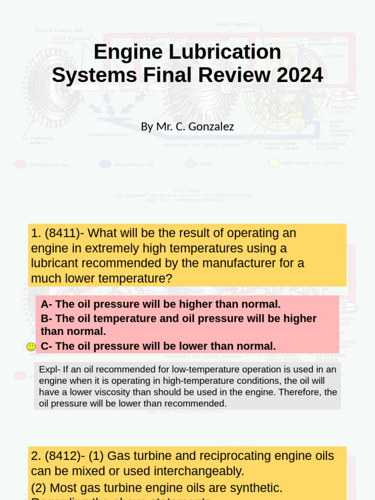 6 - Engine Lubrication Systems Final Review 2024 | PDF | Pump | Piston
