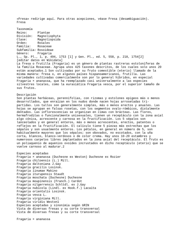 Fresa | PDF | Plantas | Fruta