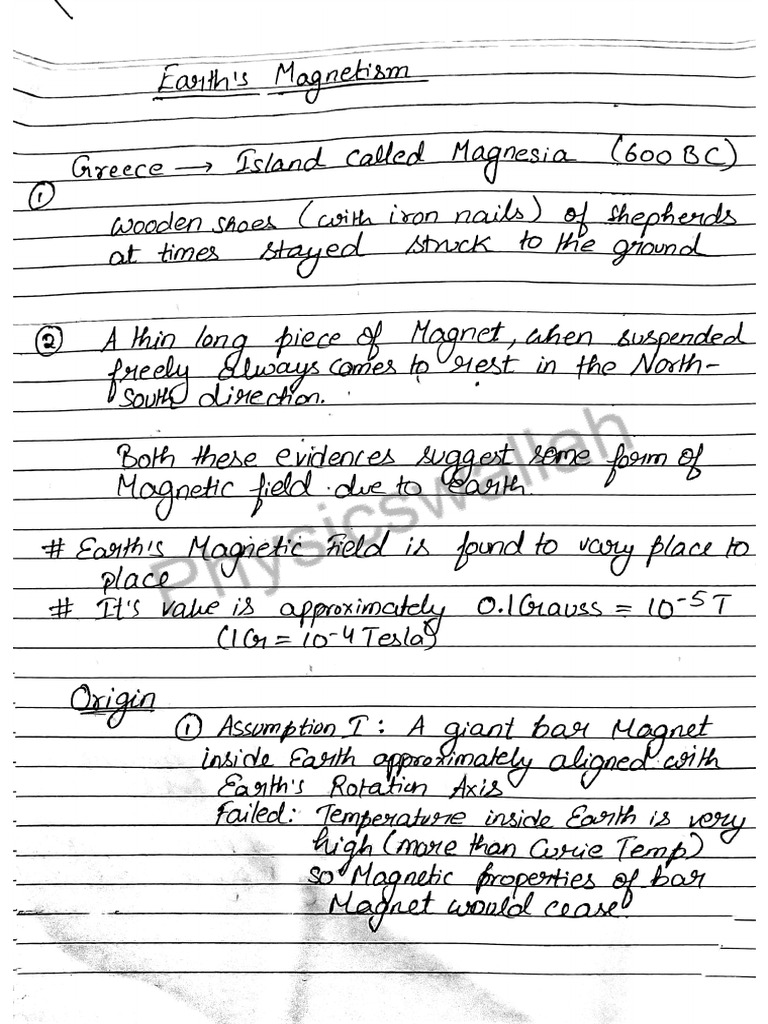 Class 12 - Chapter 5 - Magnetism and Matter (Lectures 02) - Handwritten ...
